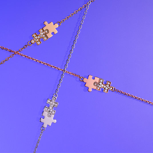 Bague chaîne Mini Puzzle diamants – Akillis Paris