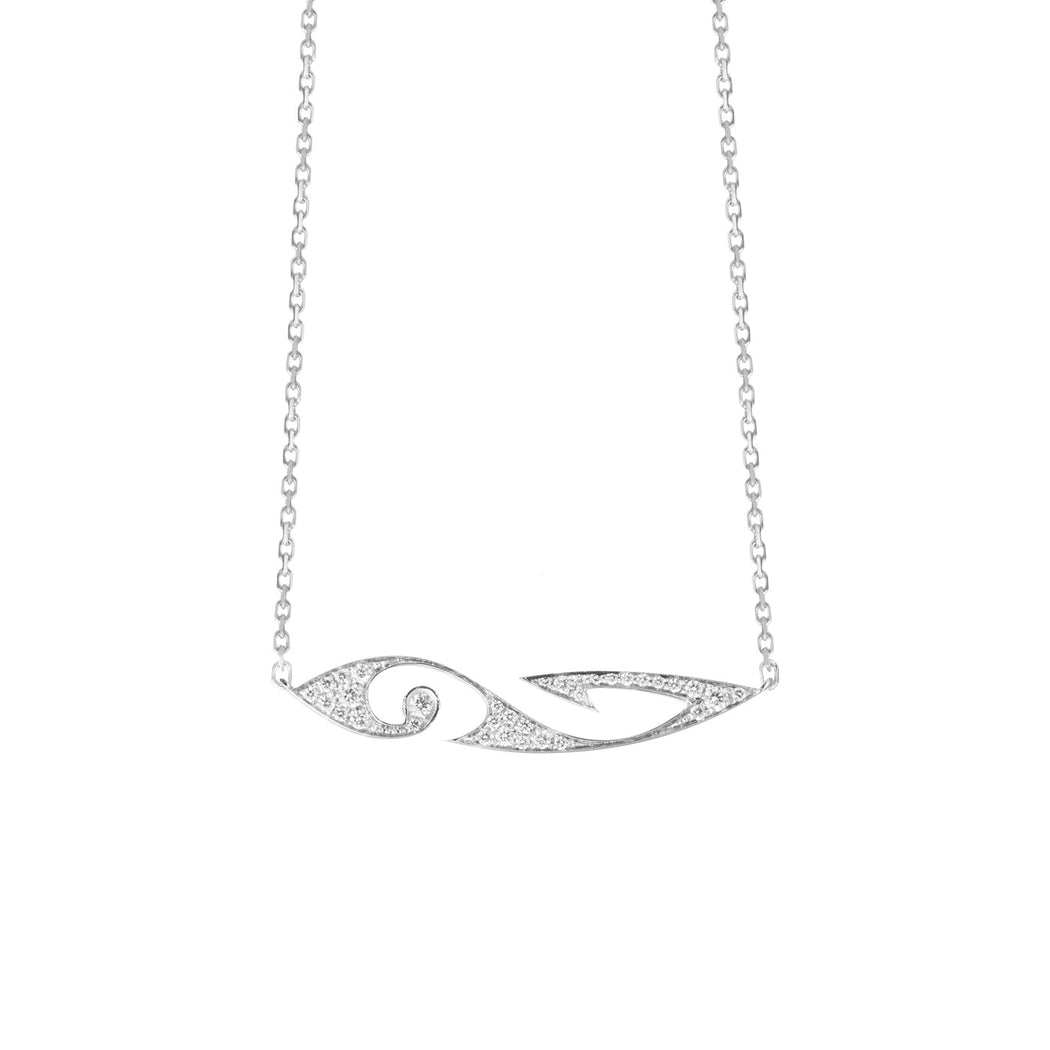 White gold diamond pendant – Akillis Paris
